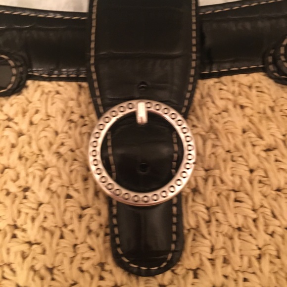 Brighton | Bags | Brighton Collection Small Straw And Leather Purse ...